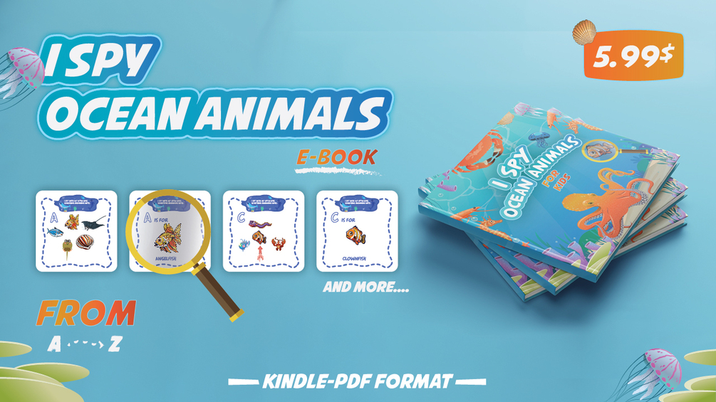 I Spy Ocean Animals For Kids (E-Book)