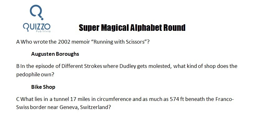 Super Magical Alphabet Round #98