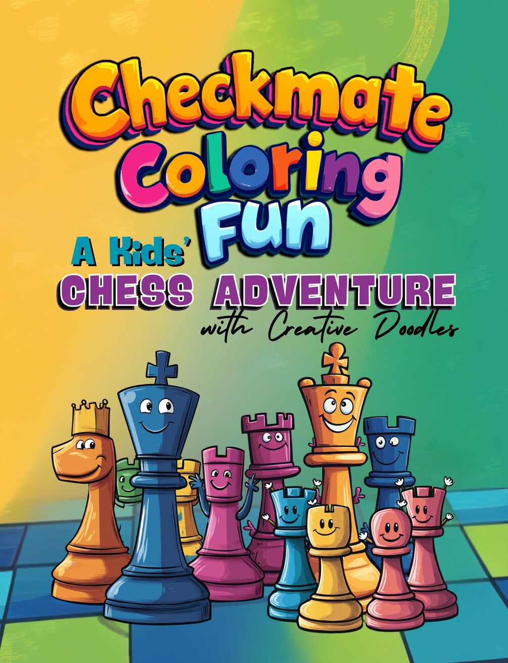 Checkmate Coloring Fun A Kid's Chess Adventure with Creative Doodles