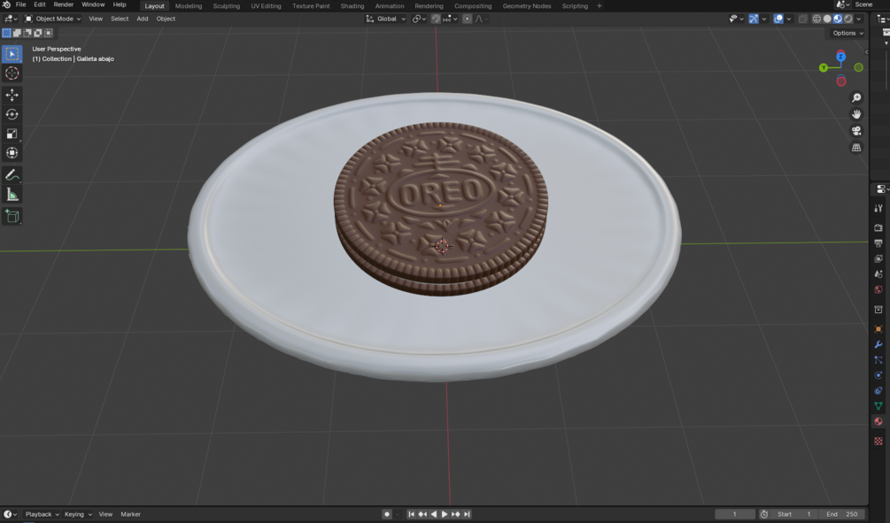 Oreo on a plate (easy to separate)