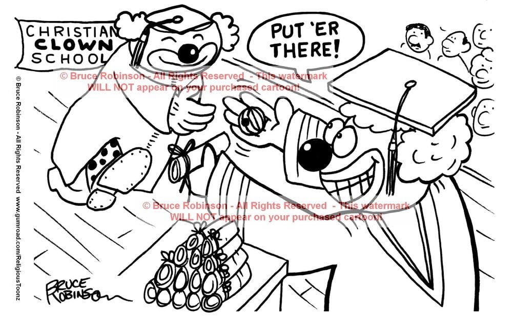 "Put 'er there!" cartoon