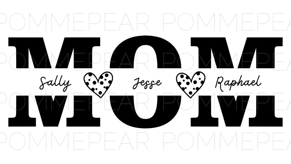 Mom Split Monogram Digital File