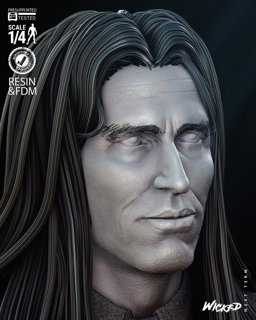 Wicked Movies Top Dollar Bust Portrait: Tested and ready for 3D printing