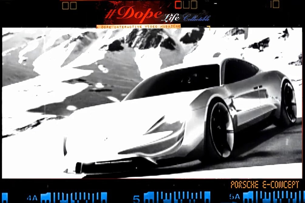 SNOW GREY PORSCHE E-CONCEPT - Dope Life 3D Motion Picture Collectible Art Card