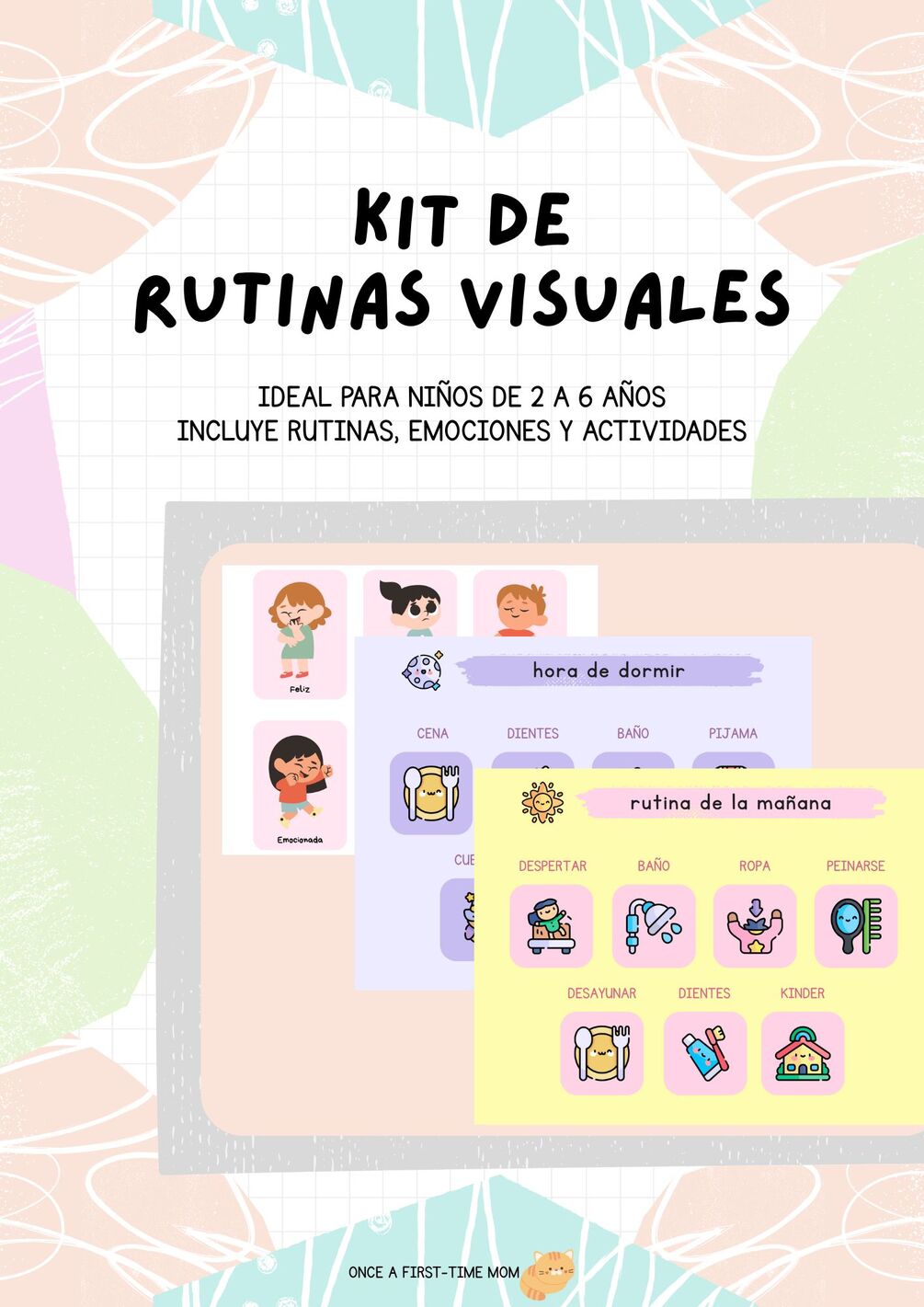 Kit de Rutinas Visuales para Niños Pequeños