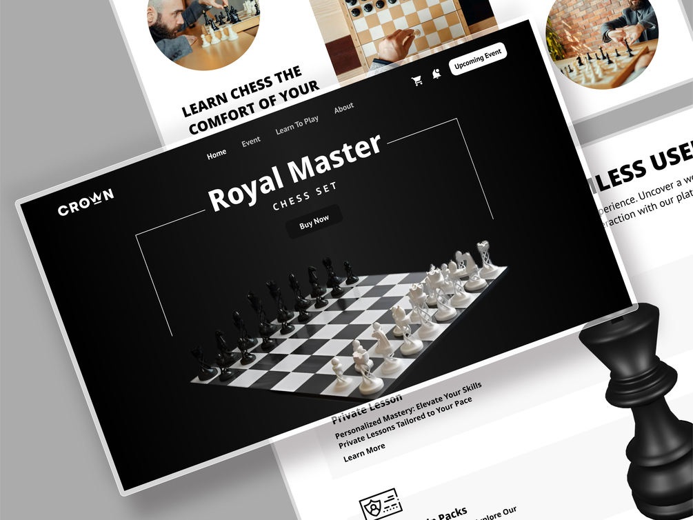 Crowns - Chess Agency and Chess Selling Website Design | Figma Template