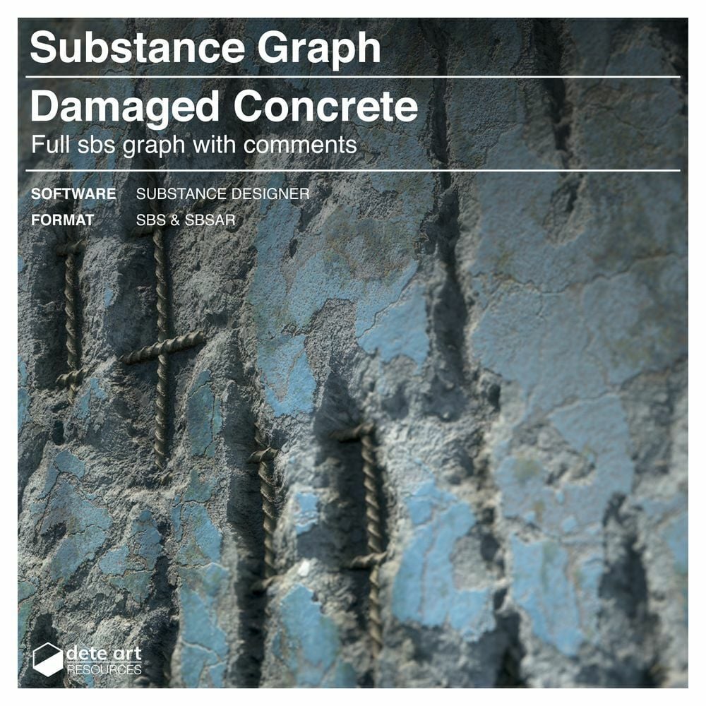 Substance Graph | Damaged Concrete Wall