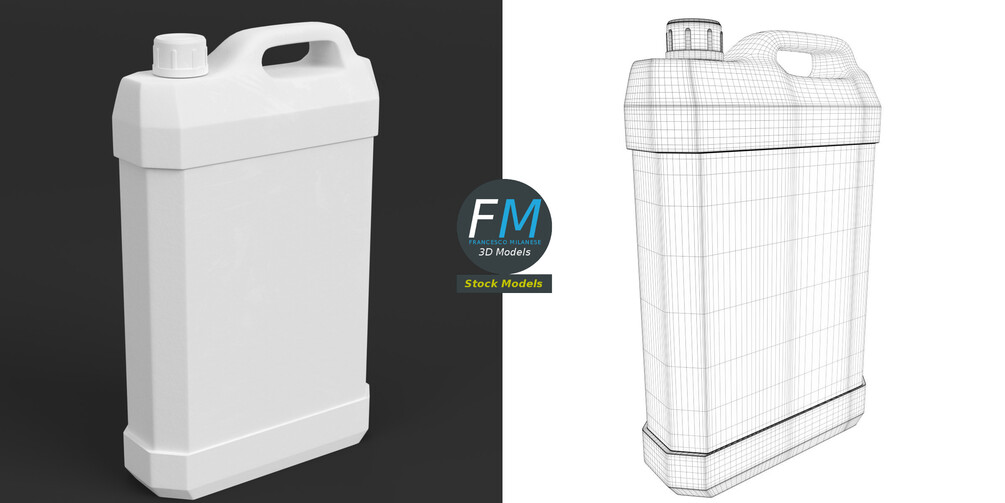 3D MODEL - Gallon plastic jug