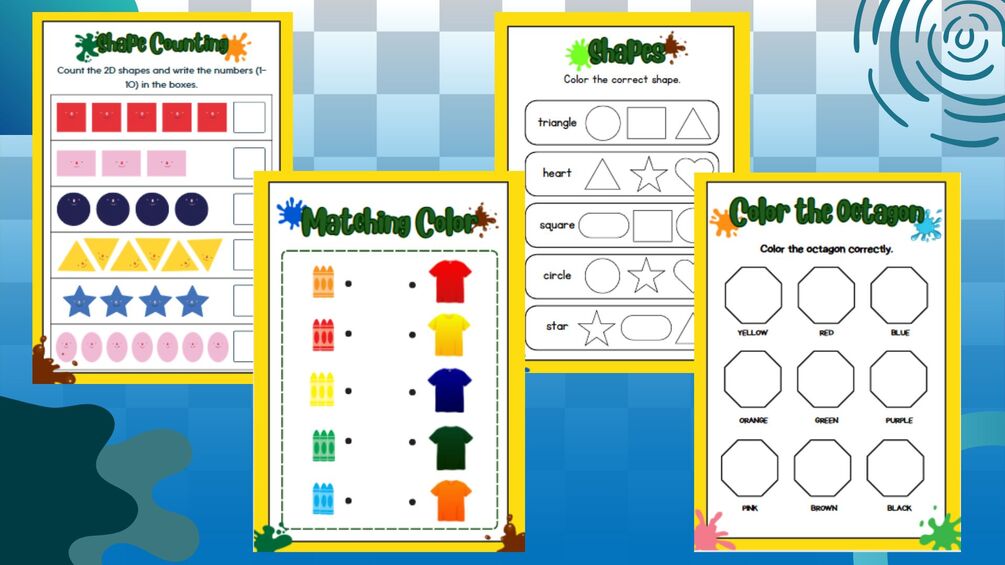 Colors and Shape Activity for Kids