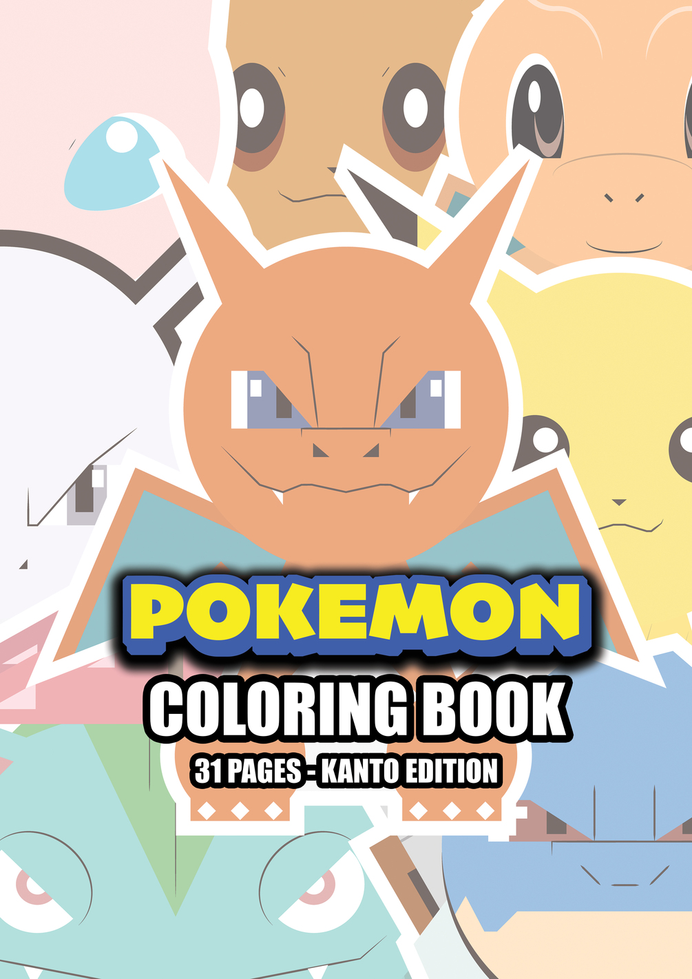 Pokemon Coloring Book - Kanto Edition | Printable Coloring Pages | 31 Pages