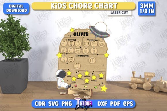 Kids Chore Chart Laser Cut Bundle | CNC