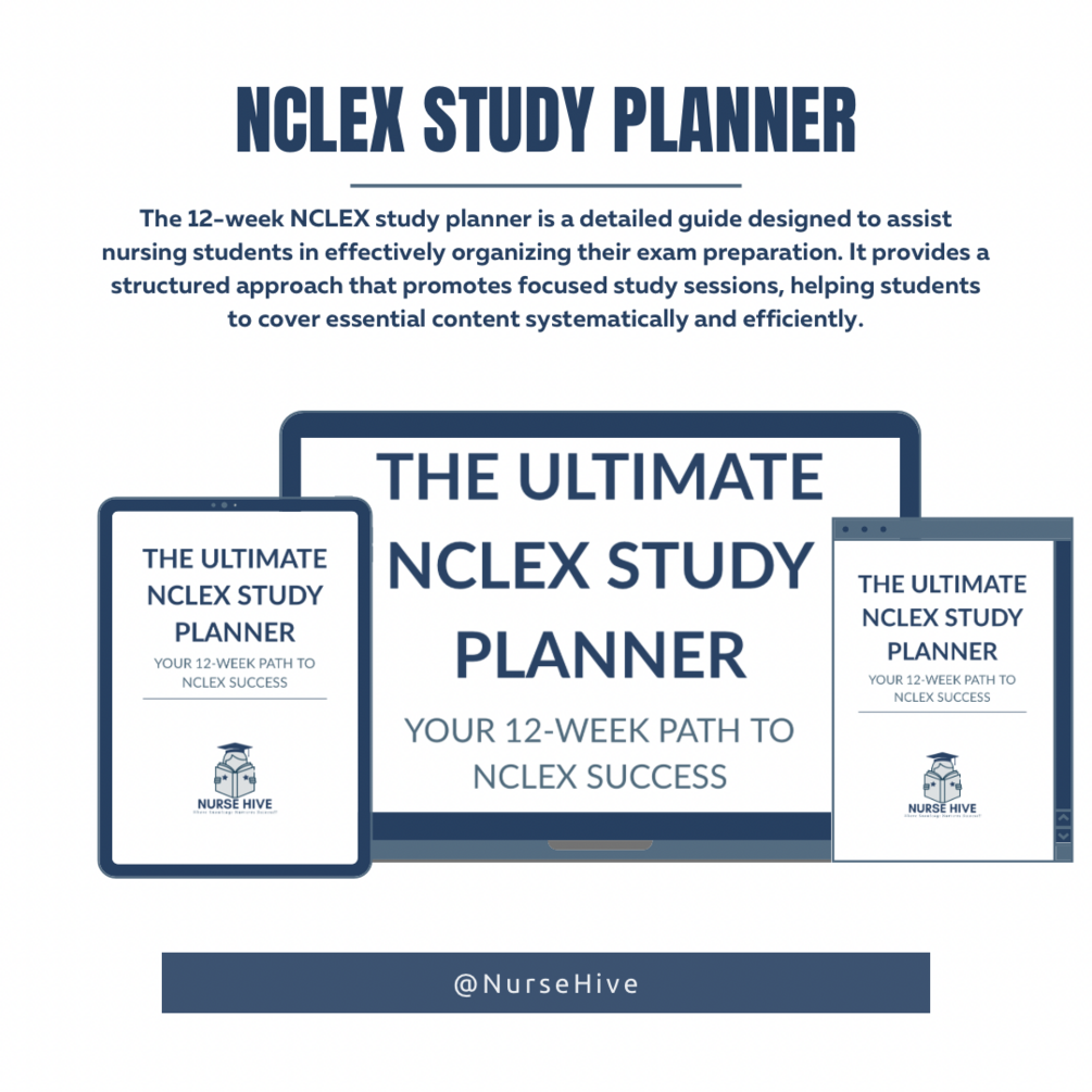 The Ultimate NCLEX Study Planner | 12-Week Digital & Printable Prep ...