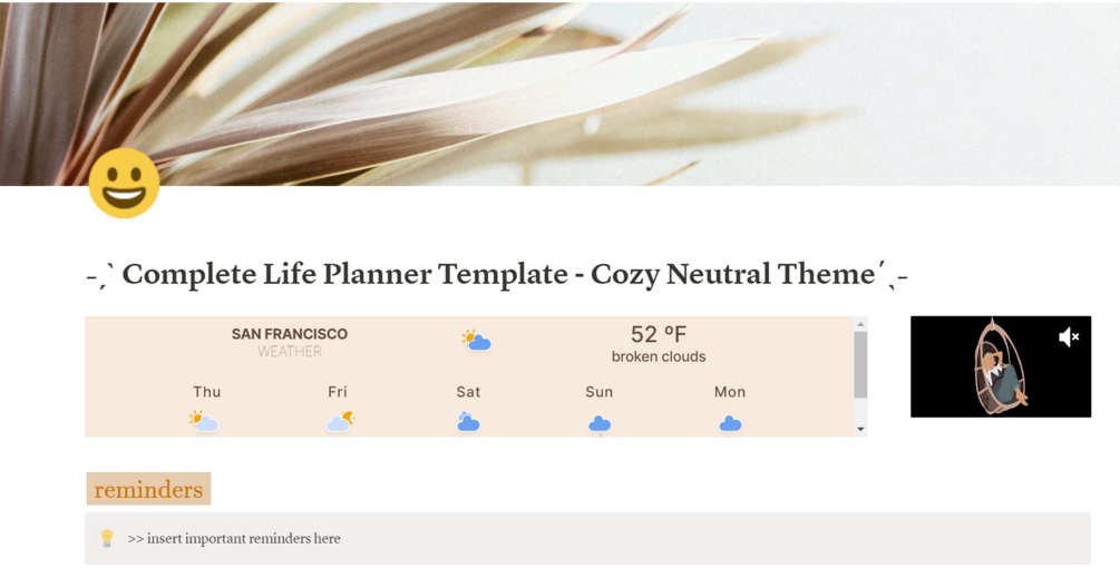 Complete Notion Life Planner Template