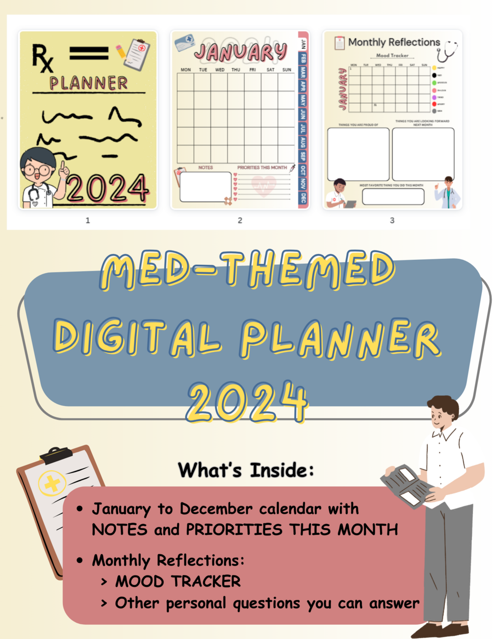 Medical-Themed Digital Planner 2024