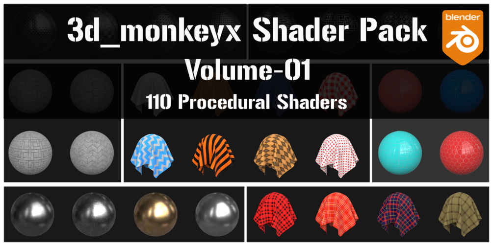3D_Monkeyx Procedural Shader Pack Vol 1