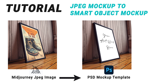 How to Create Smart Object Mockup Template from Jpeg Image - Bulk Mockup