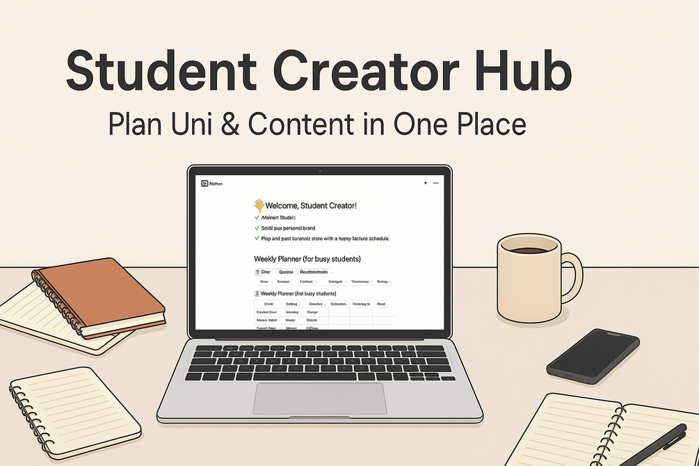 Student Creator Hub – Plan Uni & Content in One Place