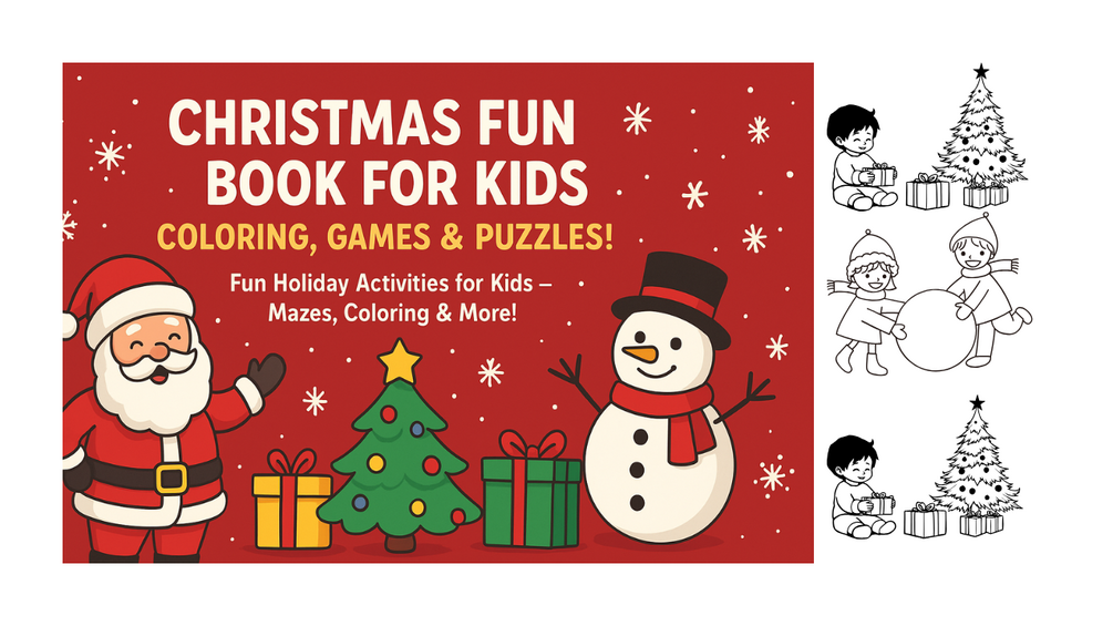 Christmas Magic Activity Book for Kids – Coloring, Mazes & More!