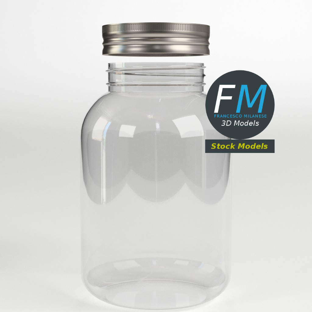 3D MODEL - Empty plastic jar