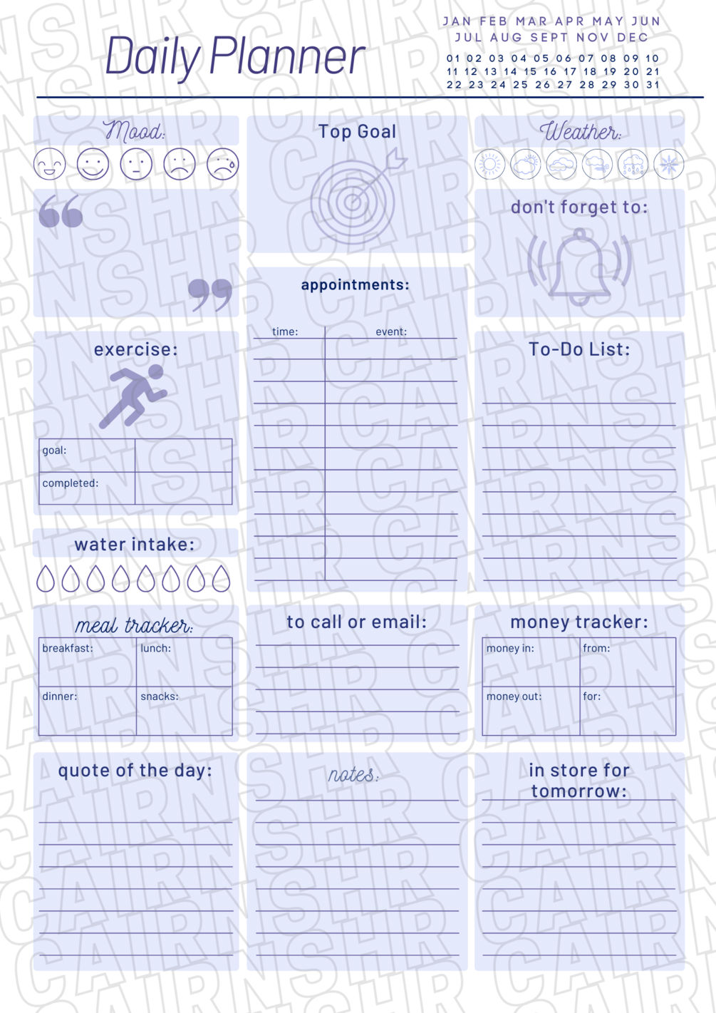 Daily Planner - Purple