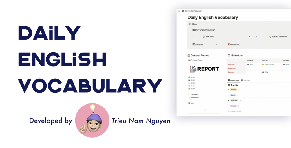 Daily English Vocabulary (Notion Template)