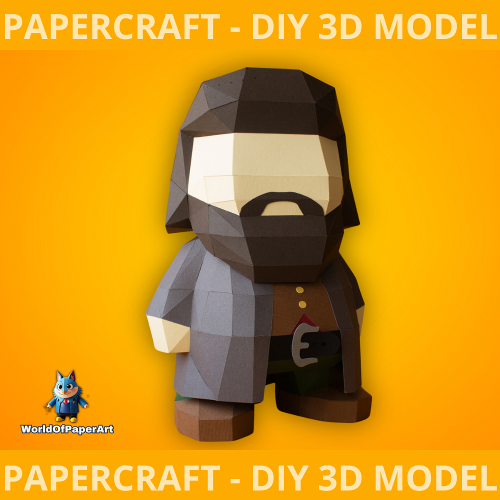 Hangrid Papercraft Template - 3D Model Plans - Diy Low Poly Art - DXF ...