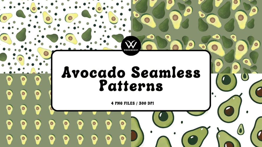Avocado Seamless Patterns | Fun and Fresh Fruit Designs