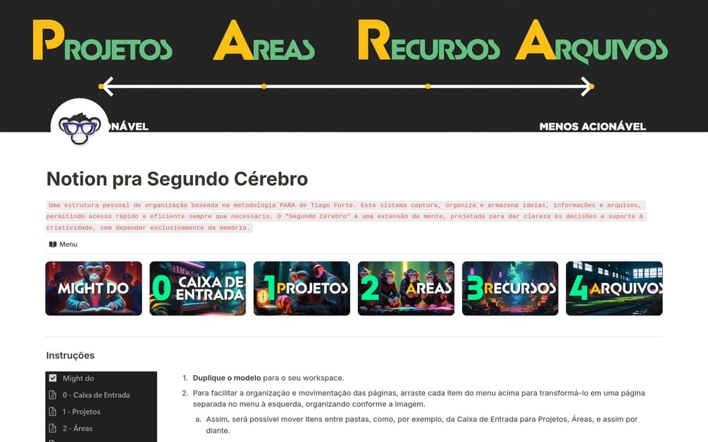 Notion para Segundo Cérebro