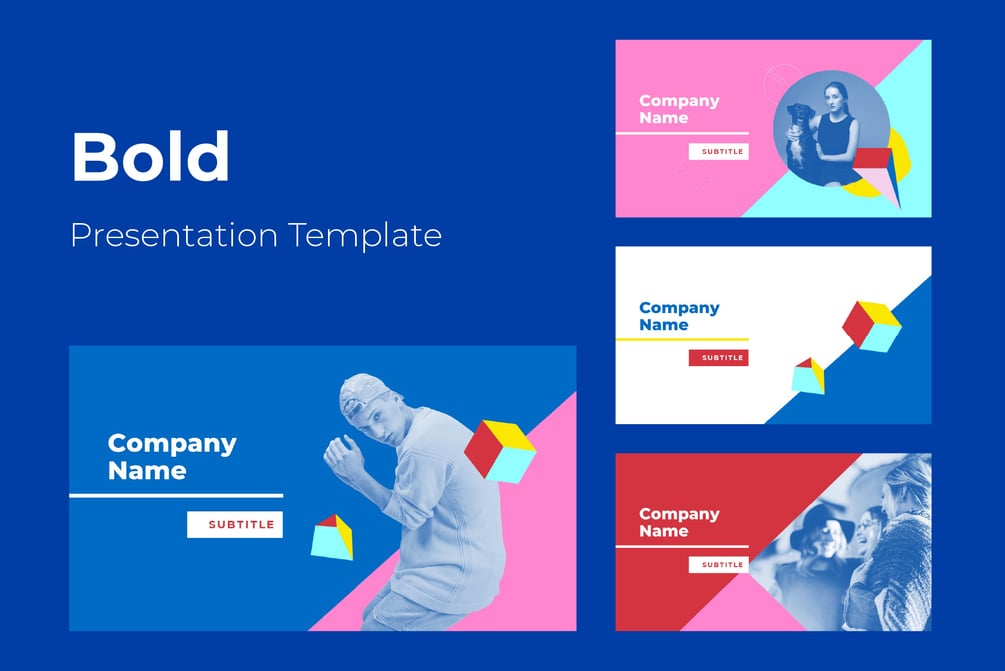 Bold Presentation Template / 3 Color Schemes