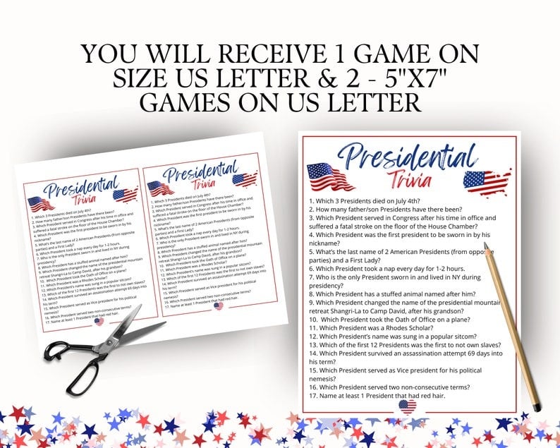 Presidents Day Game Bundle