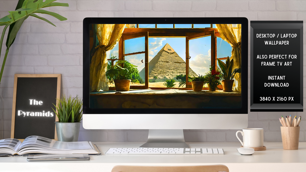 THE PYRAMIDS - Desktop/Laptop Wallpaper / Frame TV Art / Zoom Background