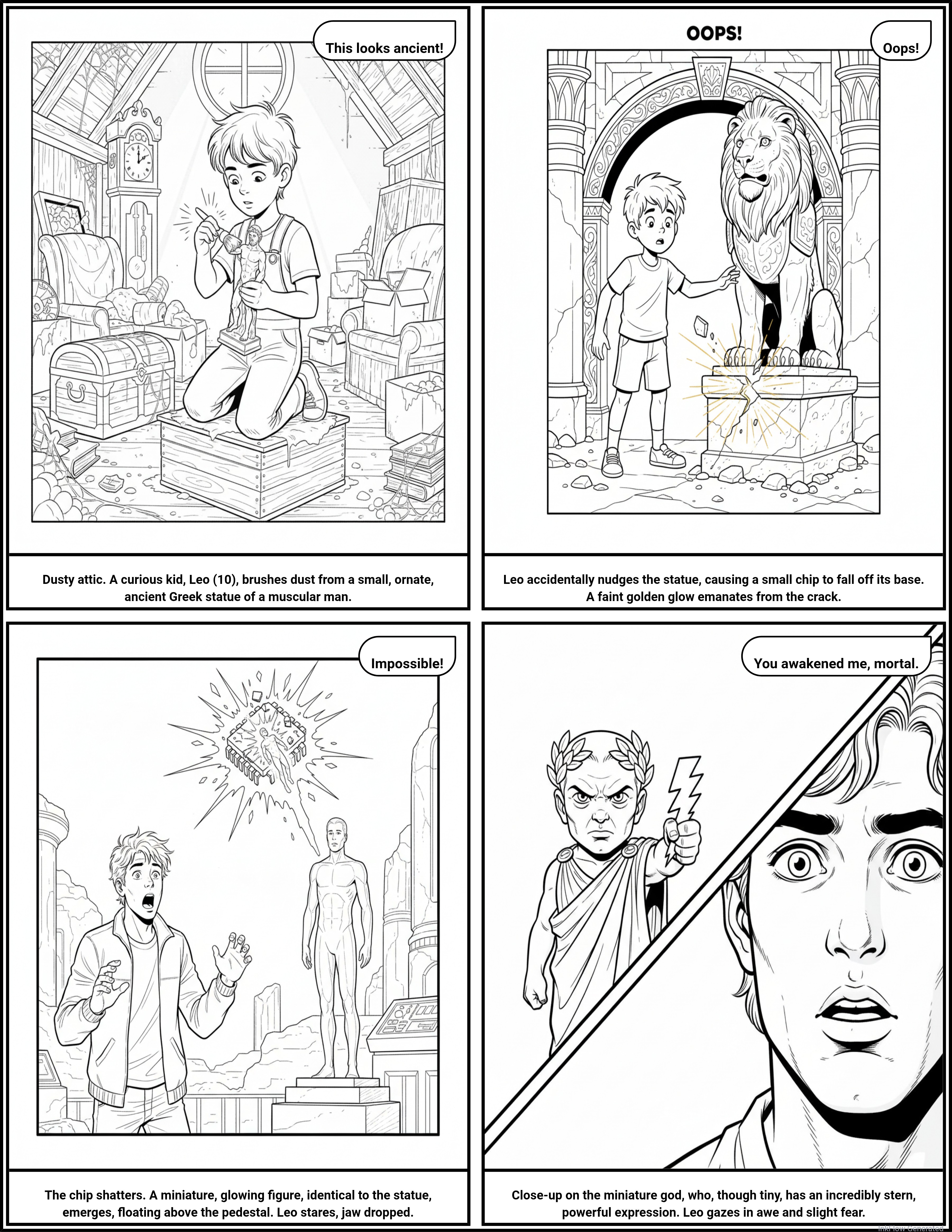 Inkflow Comic Generator -Create Multi Panel Comic Coloring Page In Seconds