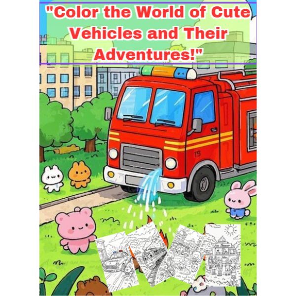 Color the World of Cute Vehicles and Their Adventures!