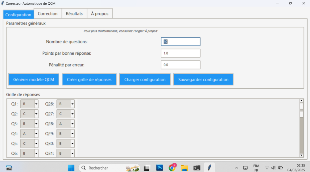 Correcteur Automatique de QCM