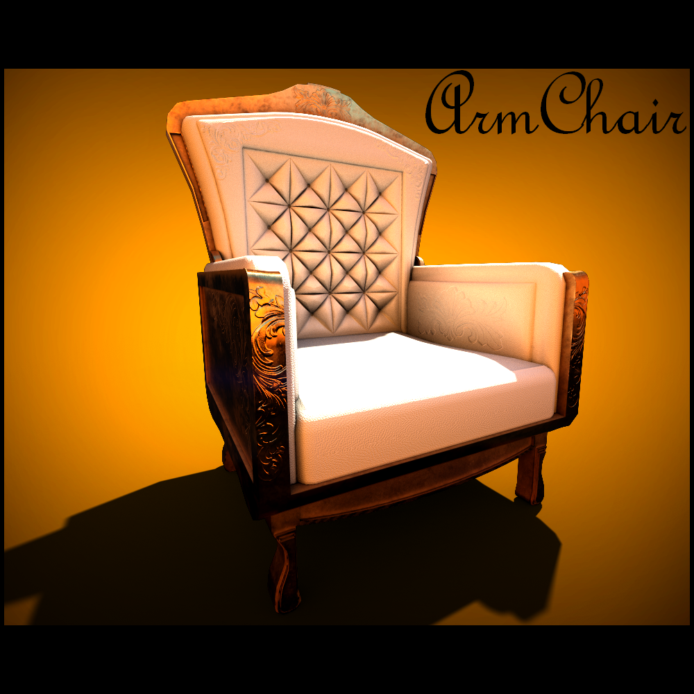 3D Modern Armchair Vrchat Model