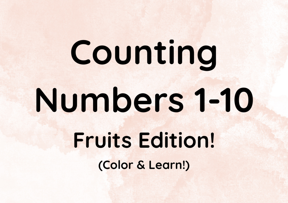 Printable Number Flashcards 1–10 – Fruits Edition (Color & Learn!)