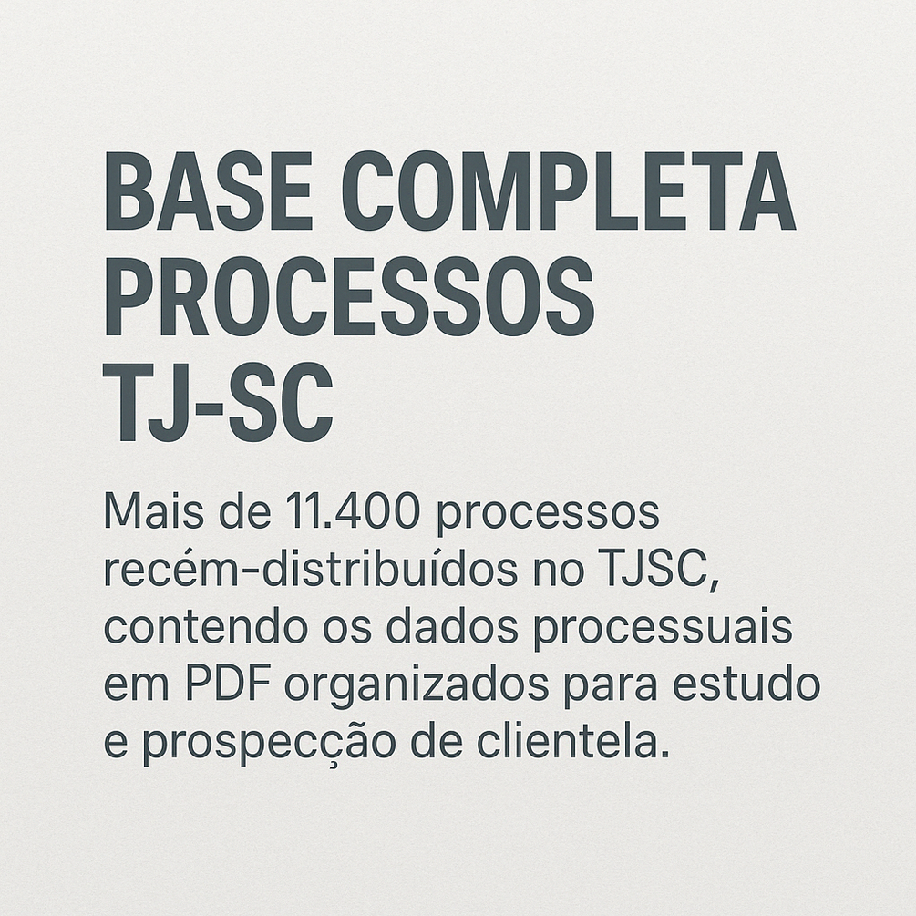 Base Completa Processos TJ-SC