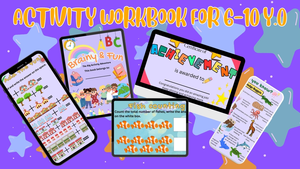 ACTIVITY WORKBOOK FOR KIDS AGED 6-10 FOR PERSONAL USE ONLY
