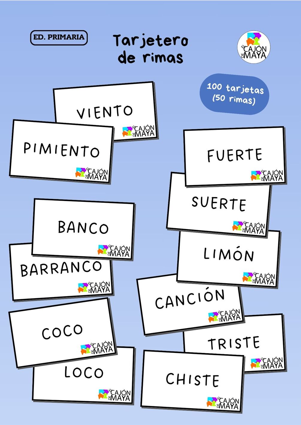 Tarjetero de rimas (juego educativo)