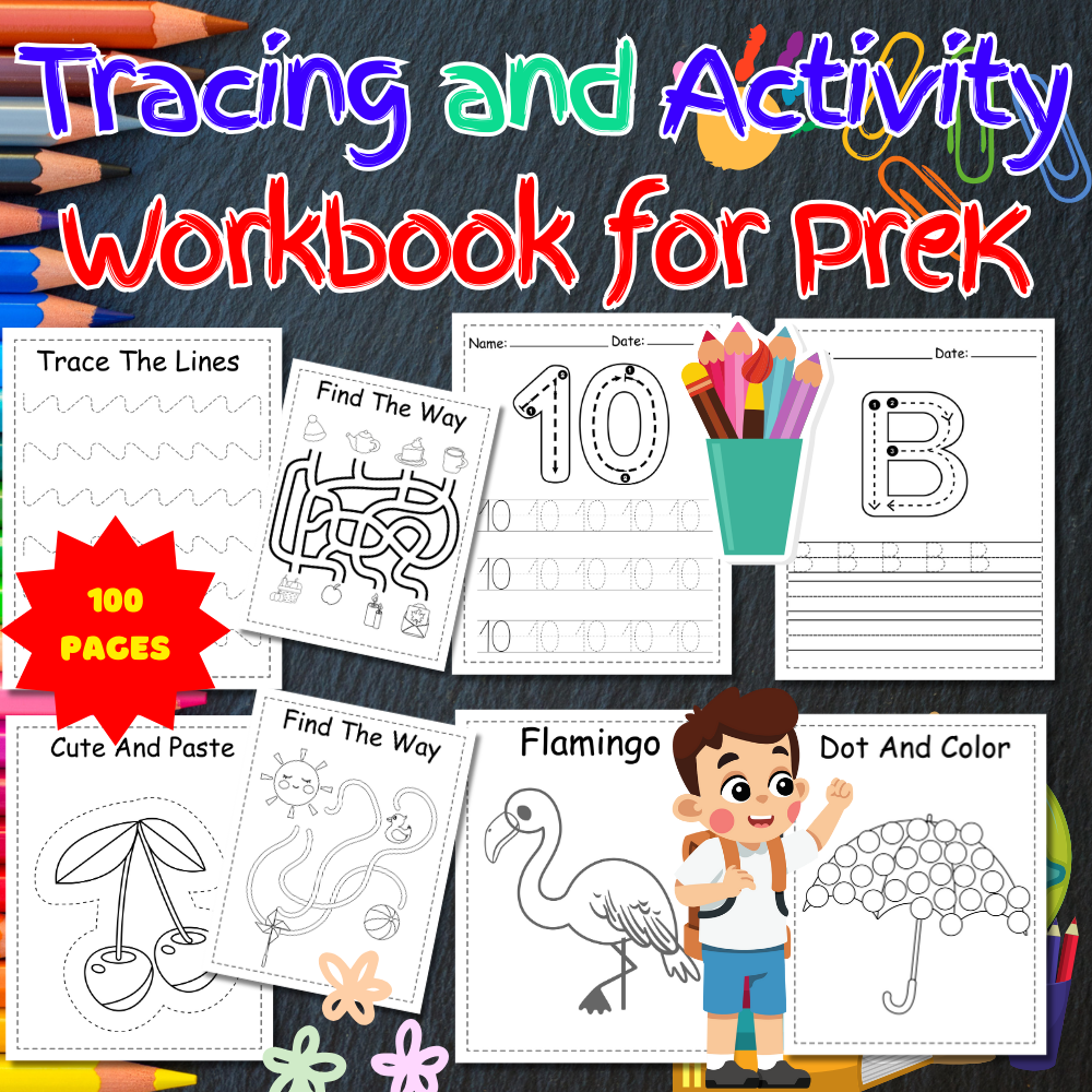 Pre-writing Skills Practice Workbook 100 pages Pre-handwriting Activity ...