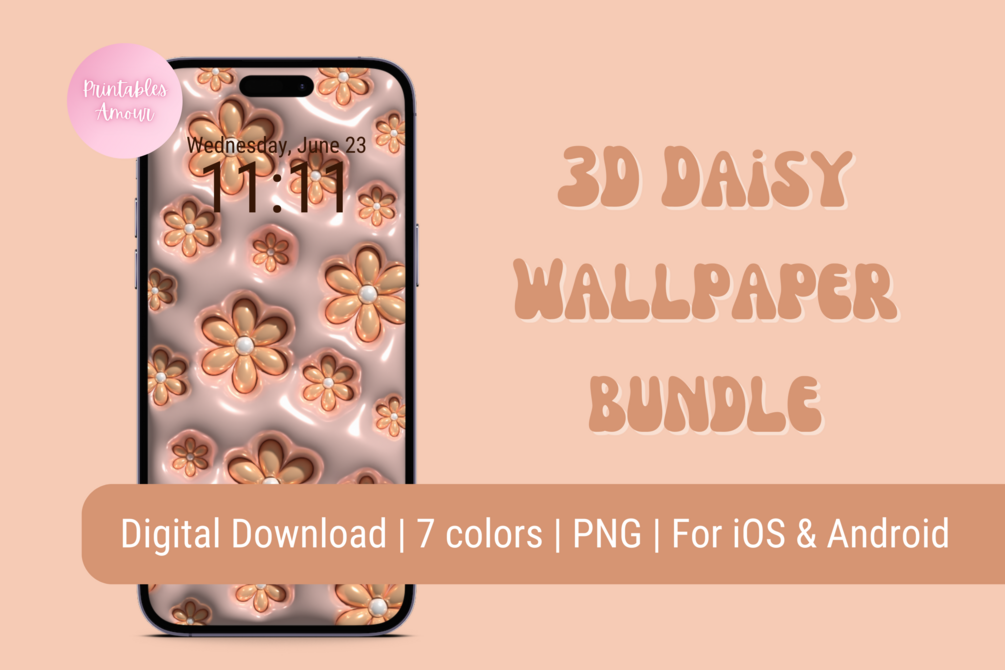 3D Daisy Wallpaper Bundle