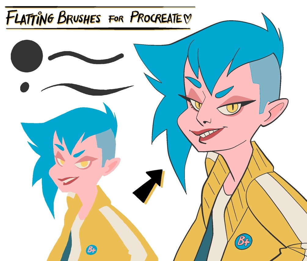 Basic Flatting brushes for Procreate