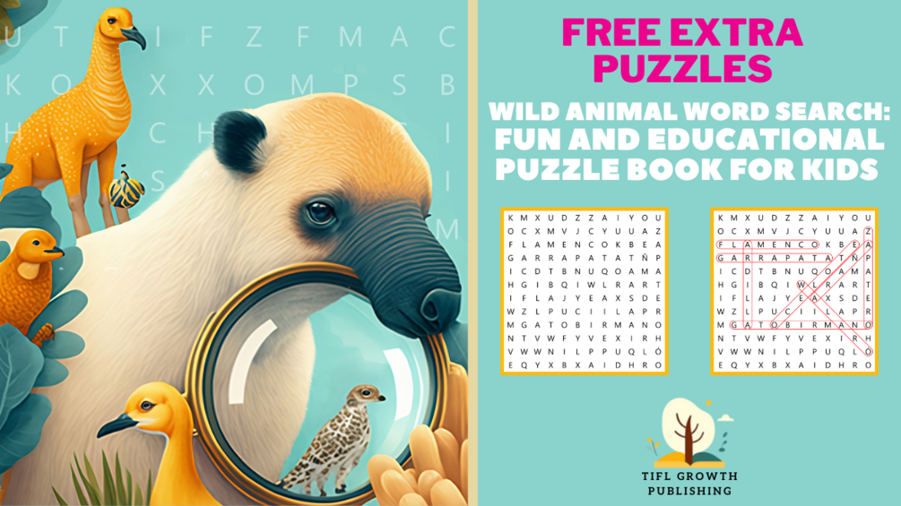 Wild Animal Word Search: Fun and Educational Puzzle Book For Kids ...