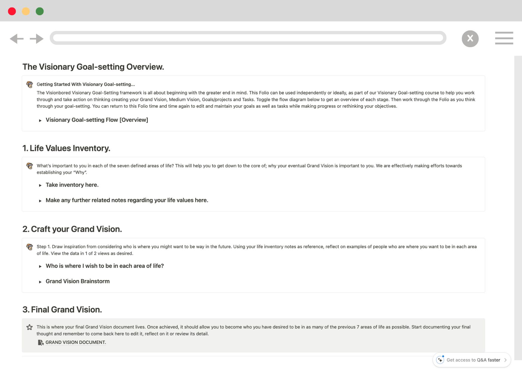 Visionary Goal-Setting Folio