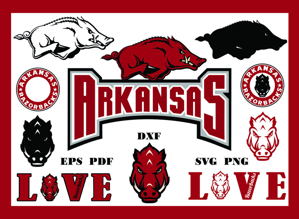 Arkansas SVG Set. Razorbacks svg.