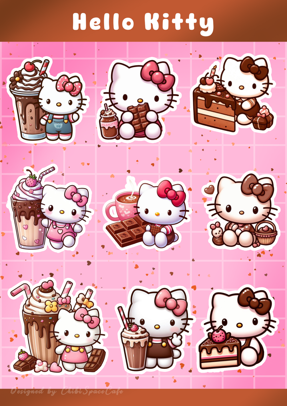 Chocolate Kitty Sticker Sheet