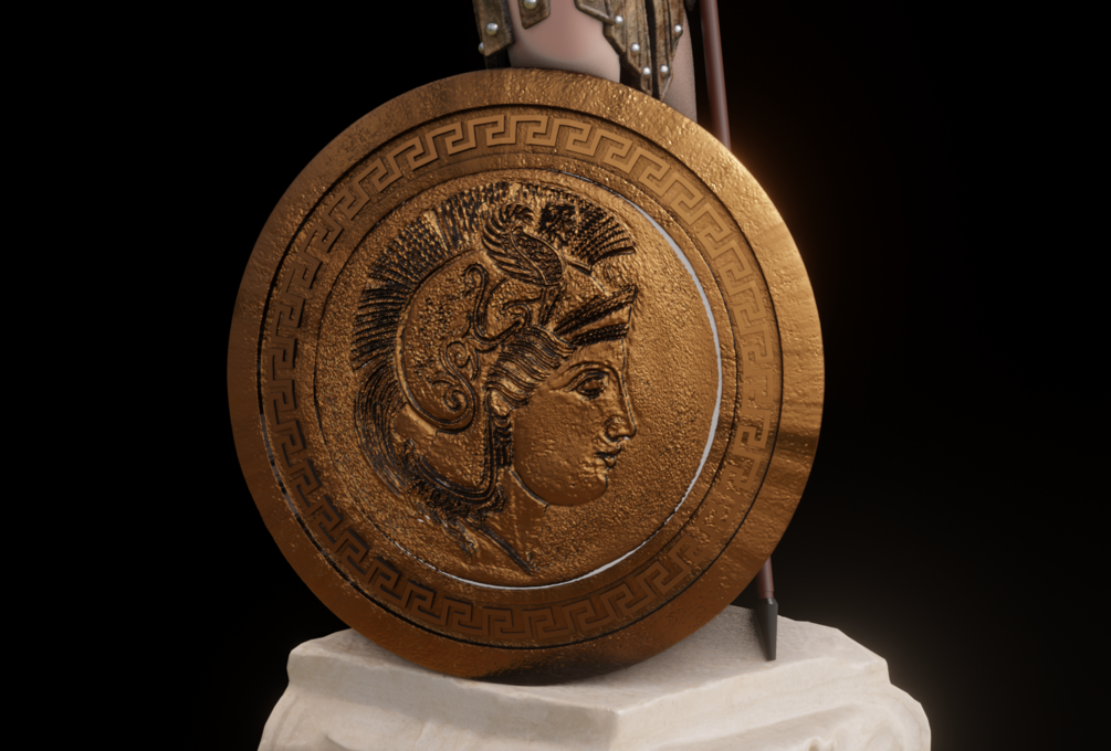 Athena Greek Goddess - 1to10 statue STL file 3D print model