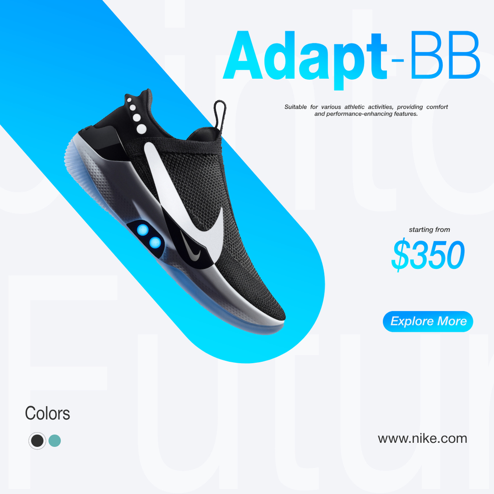 Nike shoe social media post design.