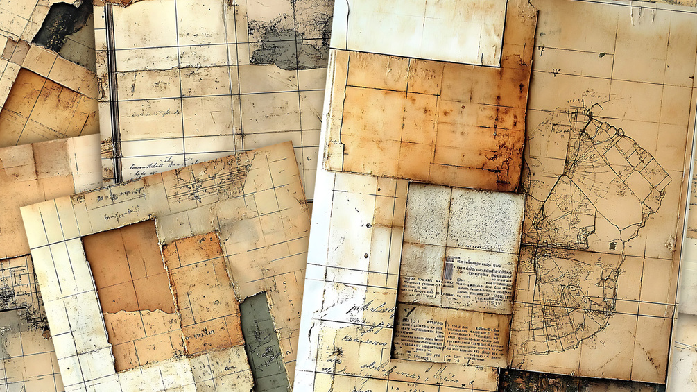 24 pc Various Aged Papers Abstract Collage Printable Junk Journal Half ...