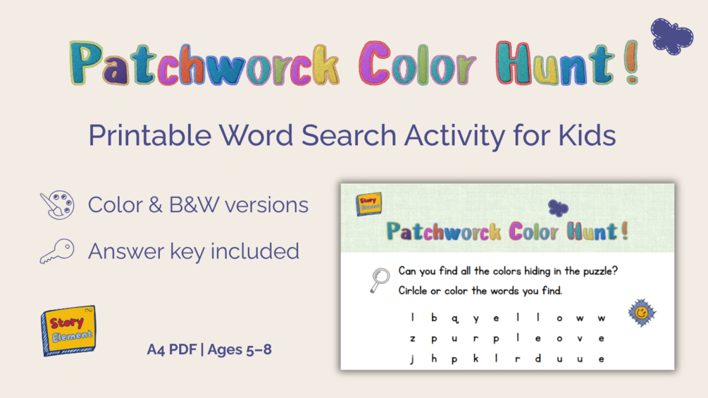Patchwork Color Hunt! – Printable Color Word Search Activity
